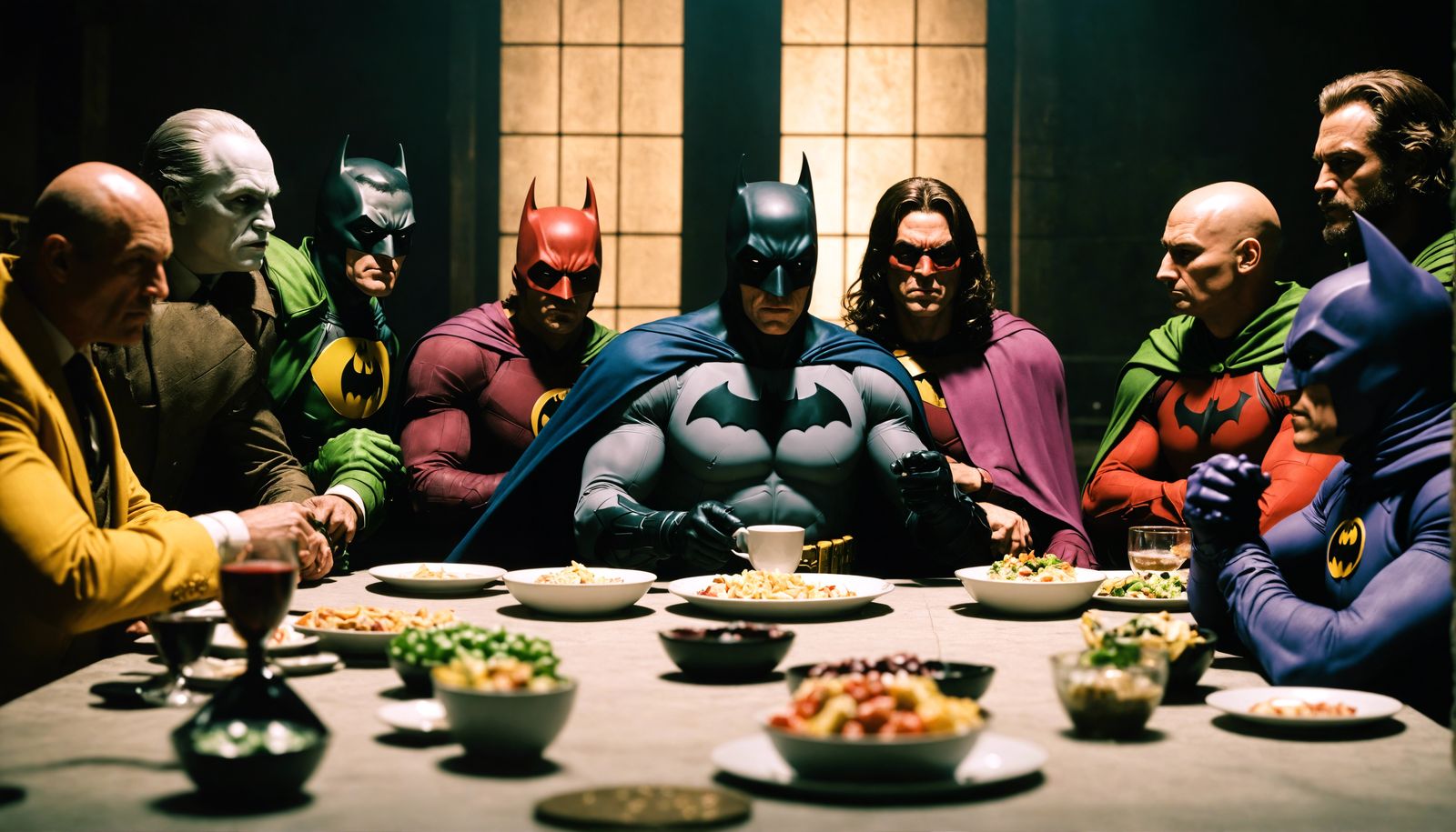 Batman rogues gallery, villains. DC Comics, "The Last Supper ...