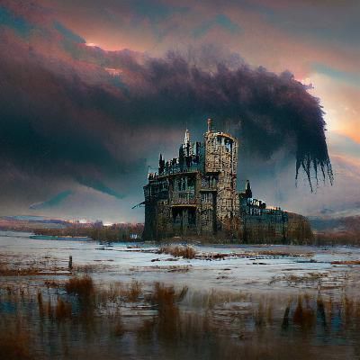 Post apocalyptic castle - AI Generated Artwork - NightCafe Creator
