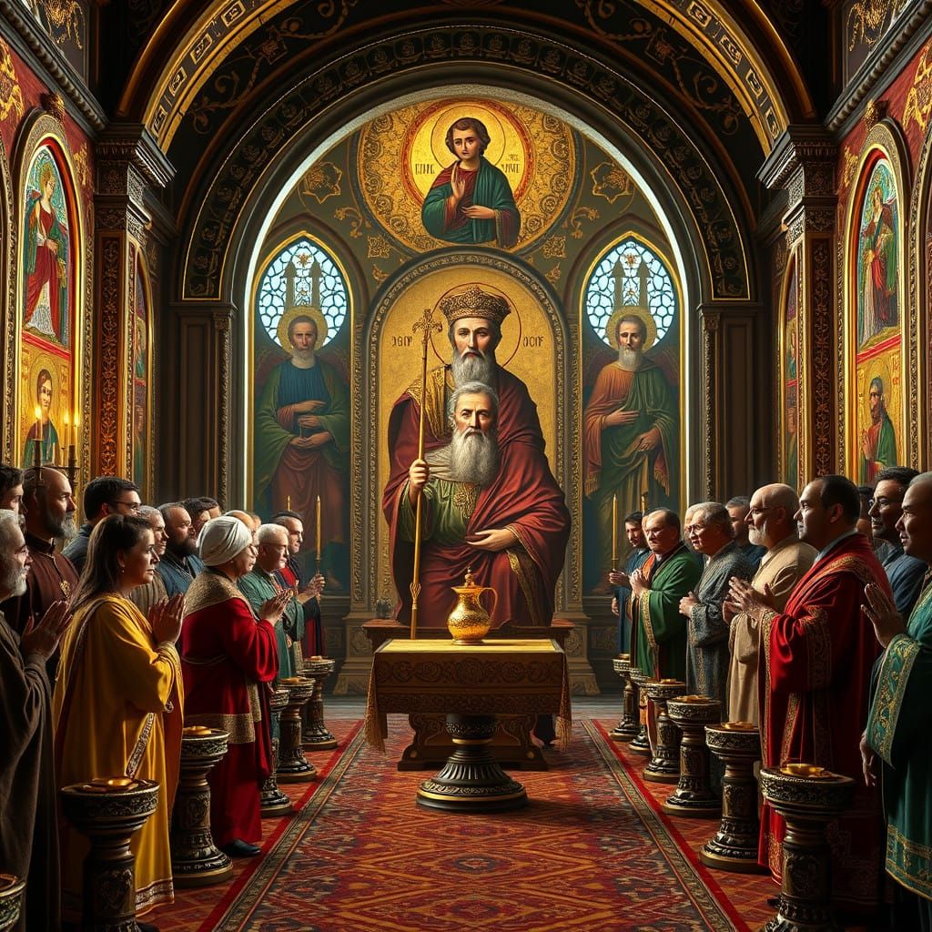 Orthodox Iconography in a Sci-Fi Odyssey - AI Art