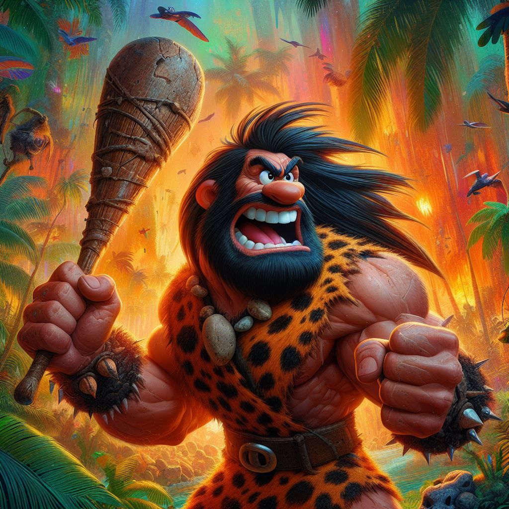 angry Caveman - AI Generated Artwork - NightCafe Creator