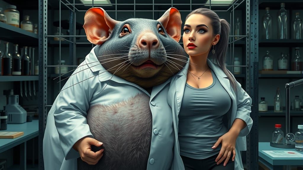 In the laboratory - Eccentric Laboratory Scene with Plus-Siz...