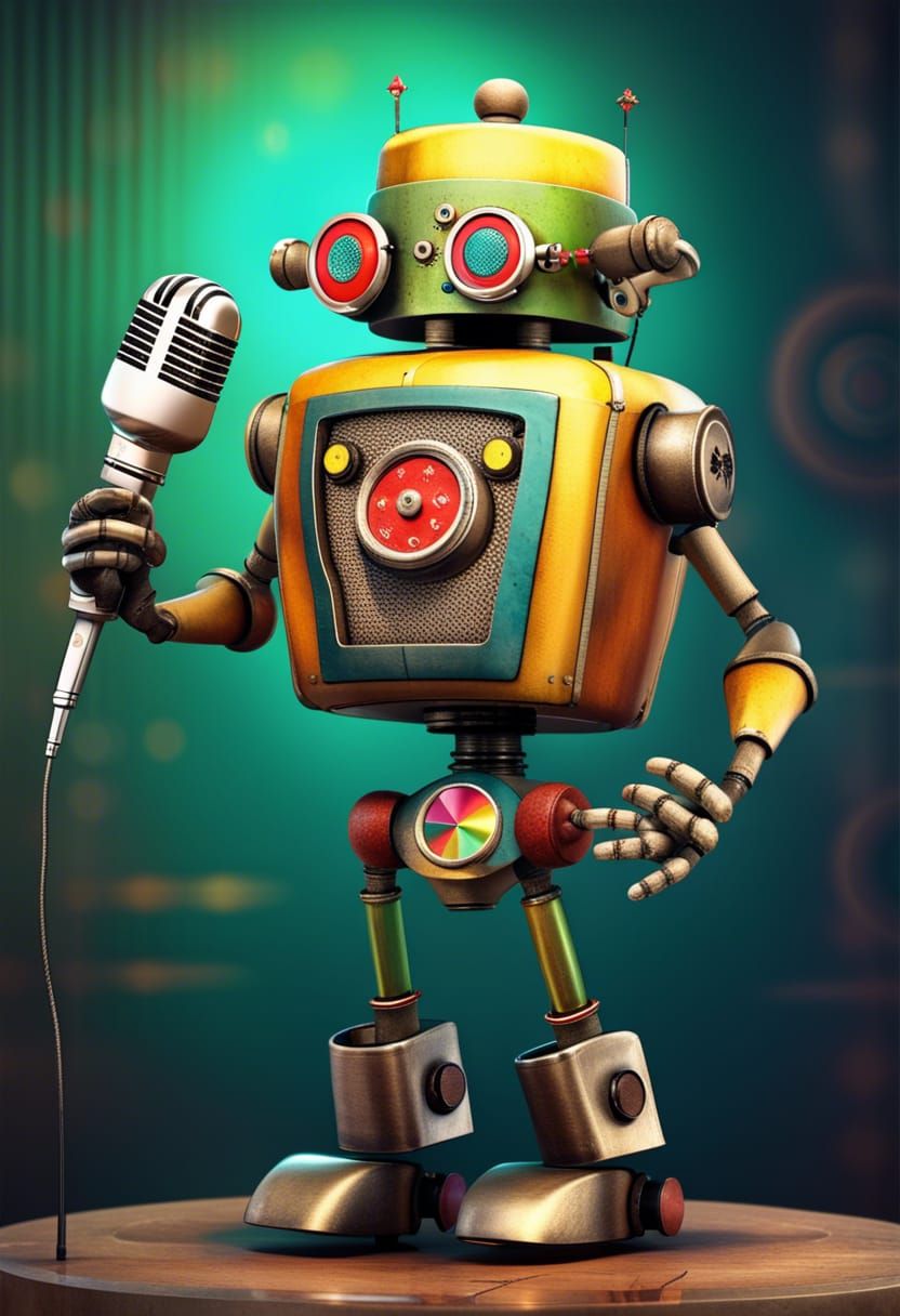 Colorfull Radio Robot - AI Generated Artwork - NightCafe Creator