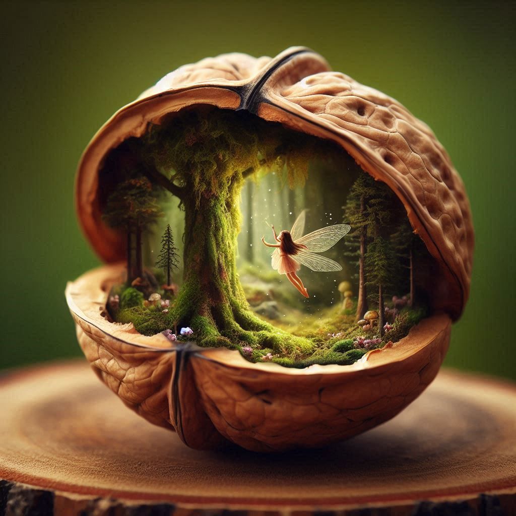 Her world in a nutshell... - AI Generated Artwork - NightCafe Creator