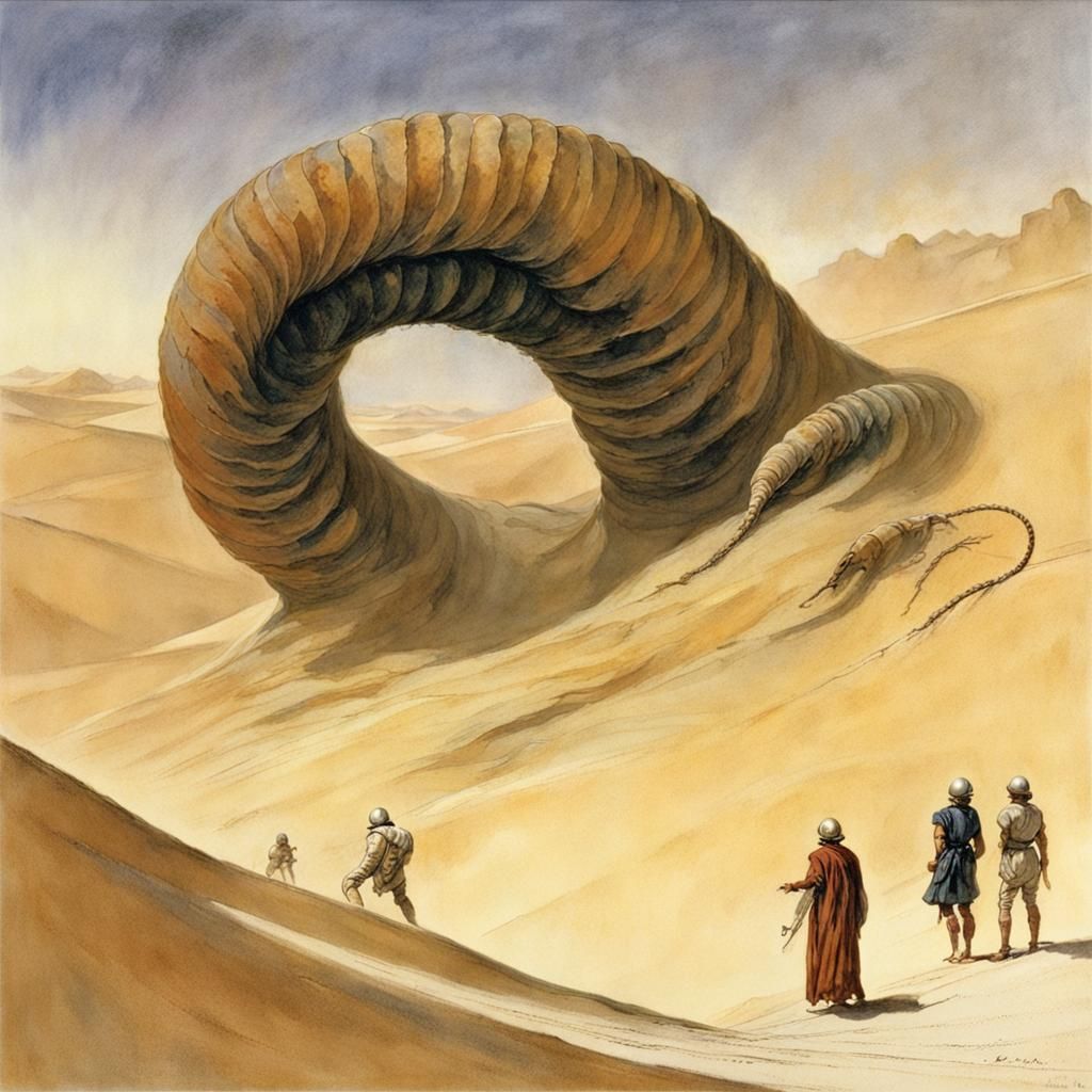 Sandworms of Dune 1 - AI Generated Artwork - NightCafe Creator