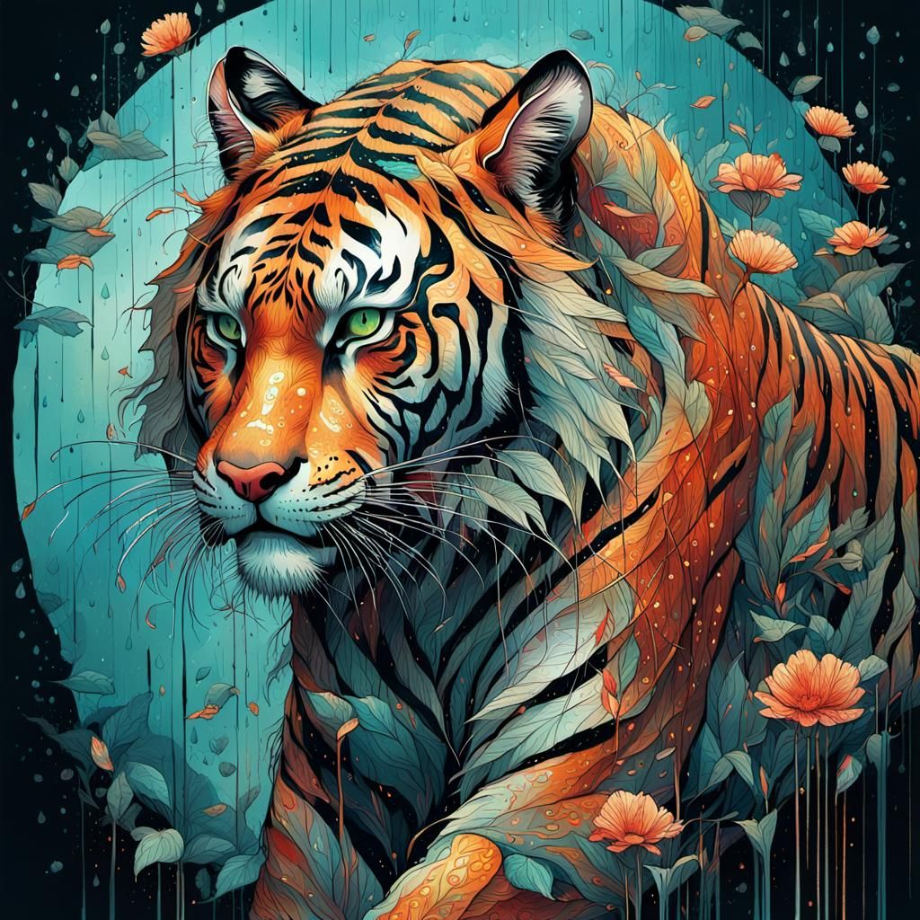Mighty tiger - AI Generated Artwork - NightCafe Creator