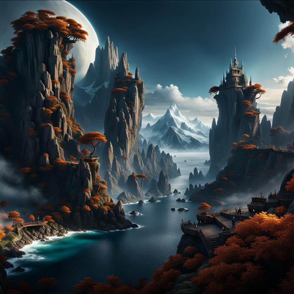 "Life on the Edge of the World" - AI Generated Artwork - NightCafe Creator