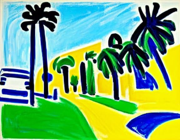 Henri Matisse style, Sports Car - Henri Matisse style, Sport...