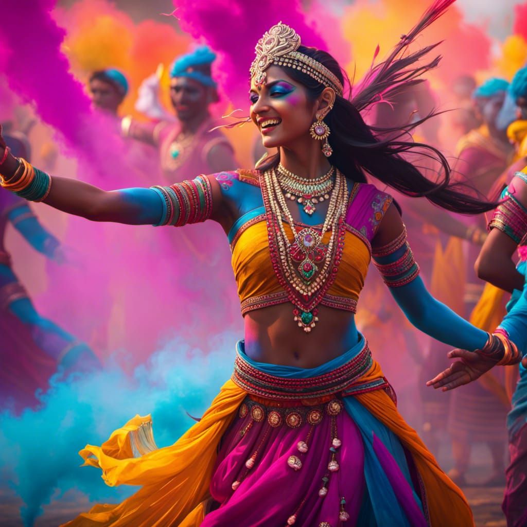 Holi Festival of Colors - AI Generated Artwork - NightCafe Creator