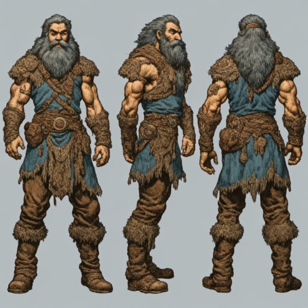 The Forest Ranger ref sheet - AI Generated Artwork - NightCafe Creator