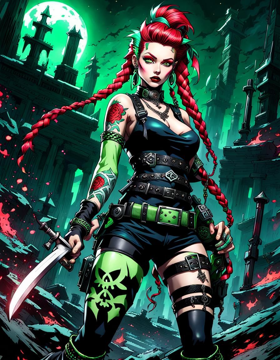 Alternative Jinx ♥ Zombie Slayer - AI Generated Artwork - NightCafe Creator