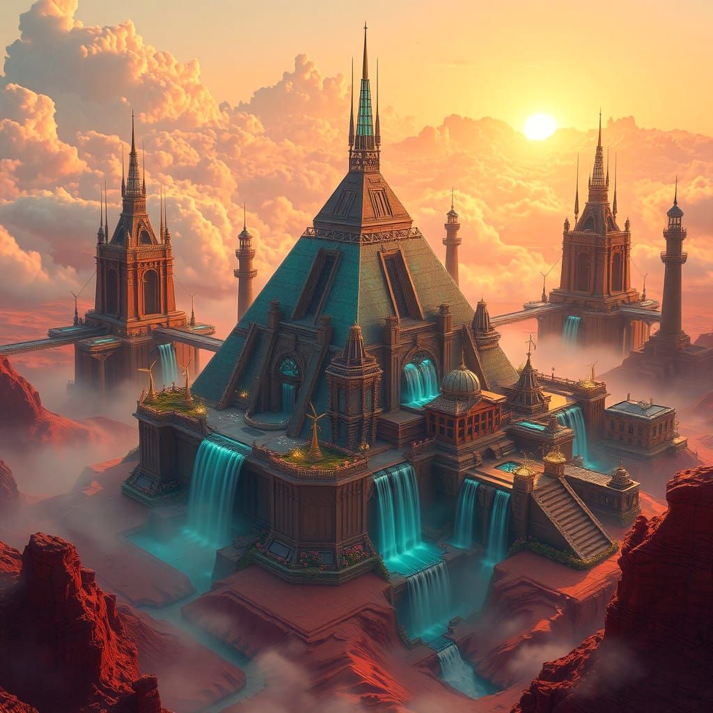 Solarpunk Utopian Terraformation Station