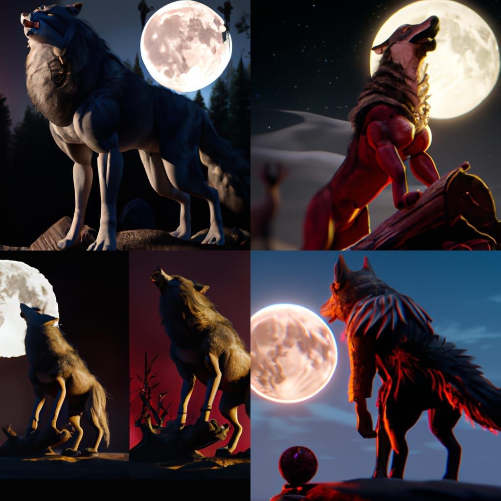 Alpha Werewolf transforming under the Blood Moon a masterpiece, 8k ...