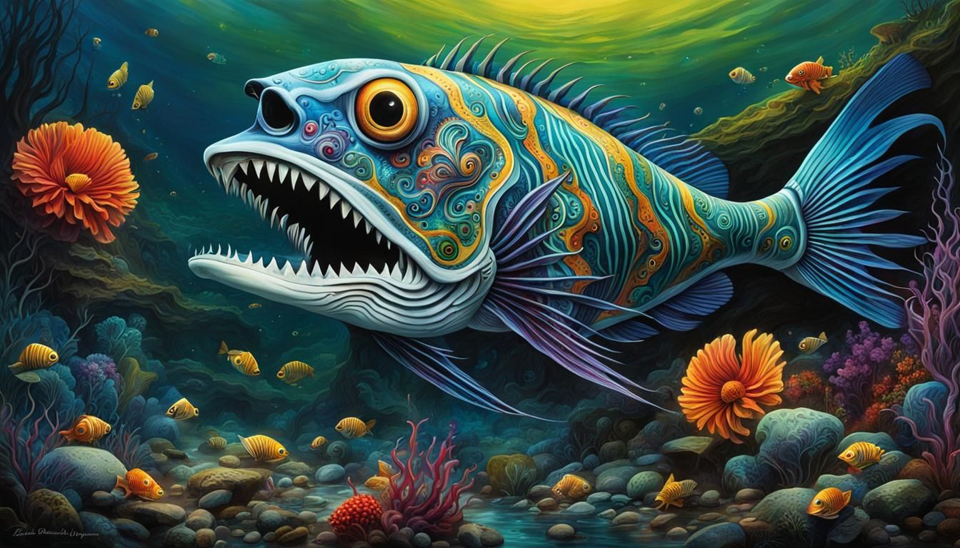 Wicked Fishing - AI Generated Artwork - NightCafe Creator