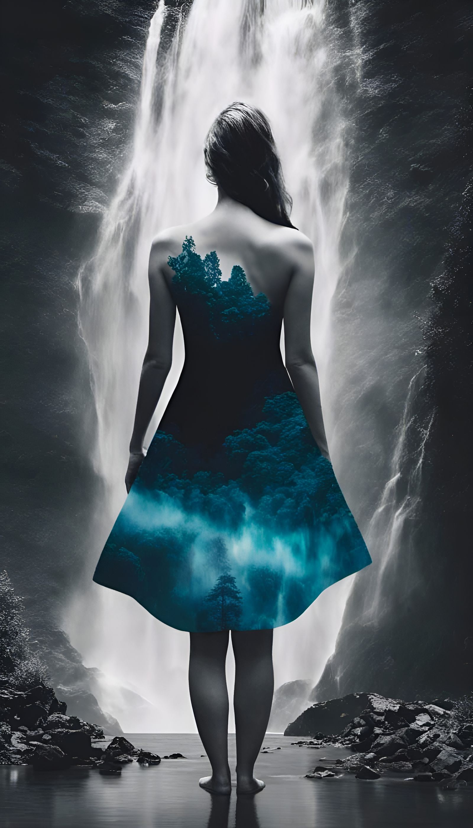 Gaïa's water flows through me - AI Generated Artwork - NightCafe Creator