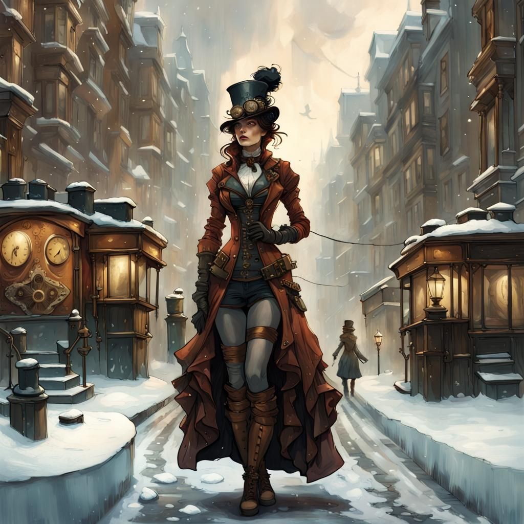 Steampunk winter wonderland, ver. 3 - AI Generated Artwork - NightCafe ...