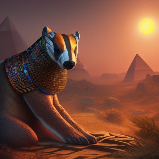 Badger Sphinx - AI Generated Artwork - NightCafe Creator