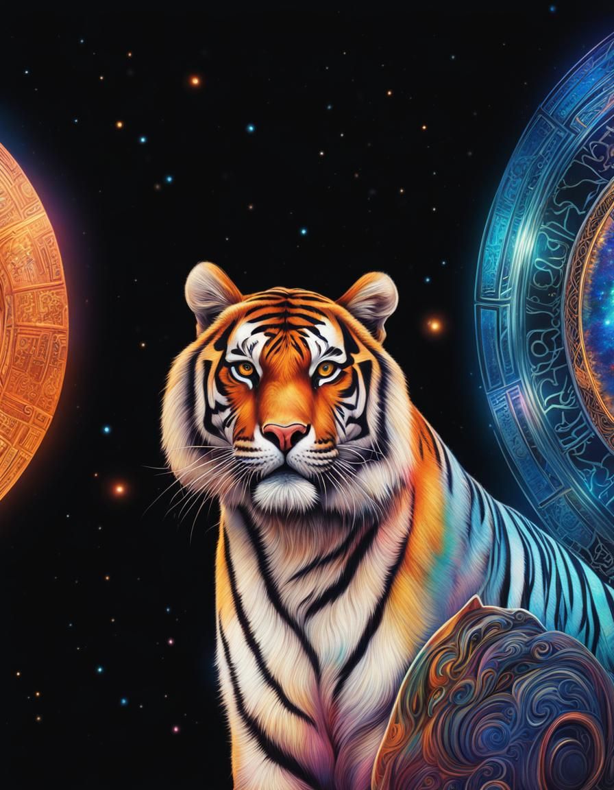 Random Tiger from the sky but why? By Per. - AI Generated Artwork ...