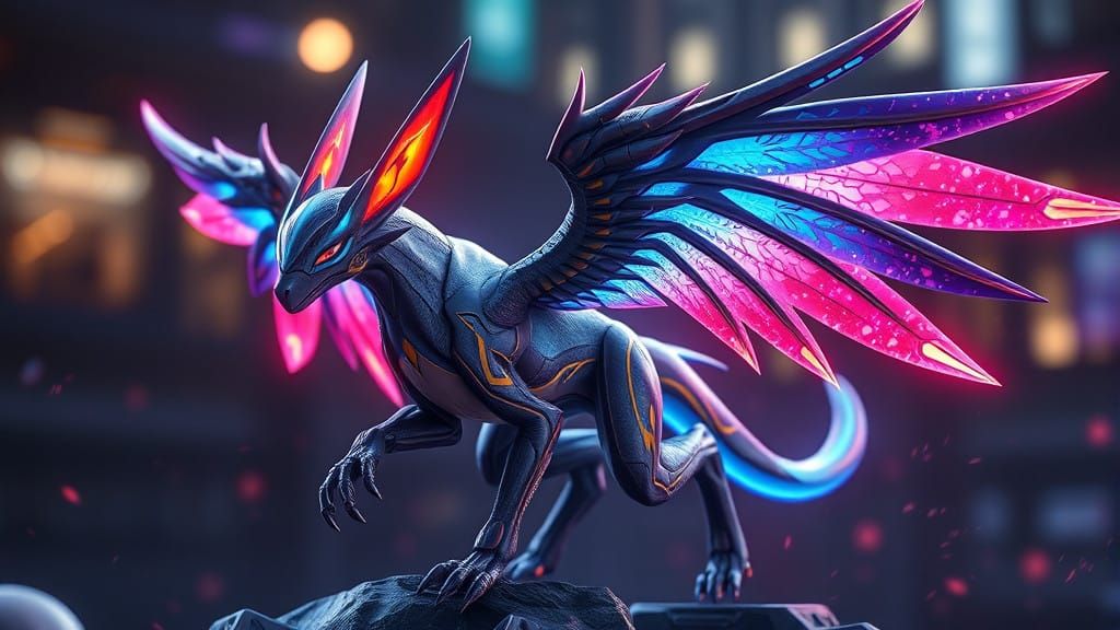 Vibrant Hybrid Creature with Wings and Agile Physi... - AI Art