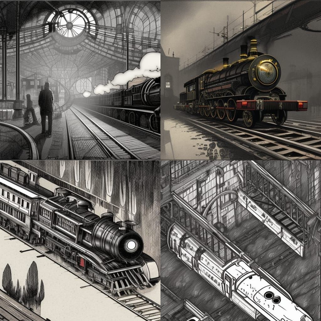 Trains - AI Generated Artwork - NightCafe Creator