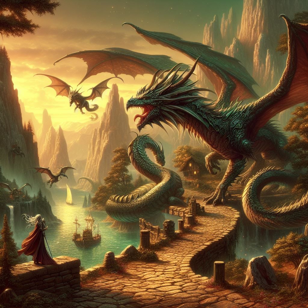 Dragon bridge - AI Generated Artwork - NightCafe Creator