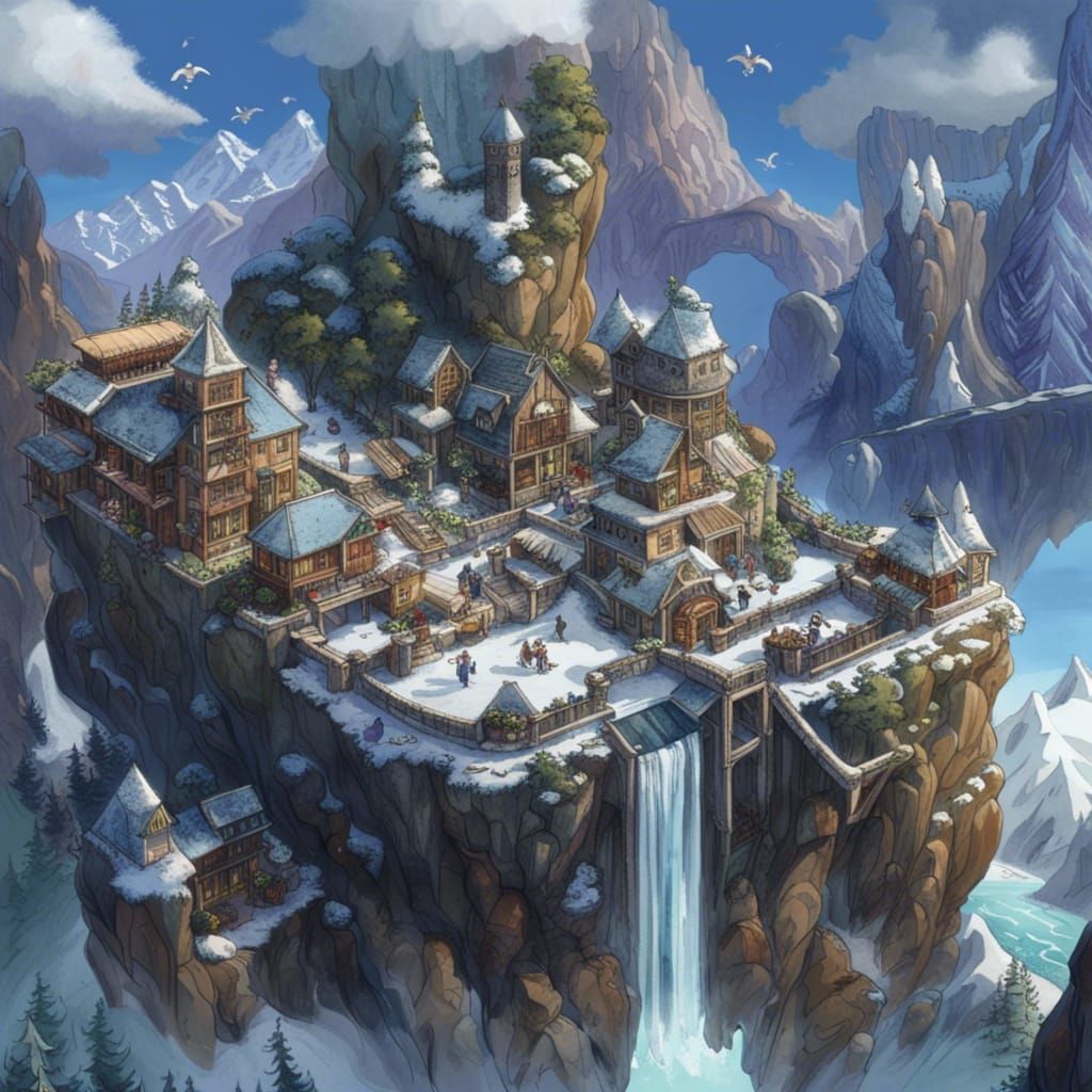 Isnowmetric Town - Diverse Biomes Meet Snow Mountain, Zelda ...