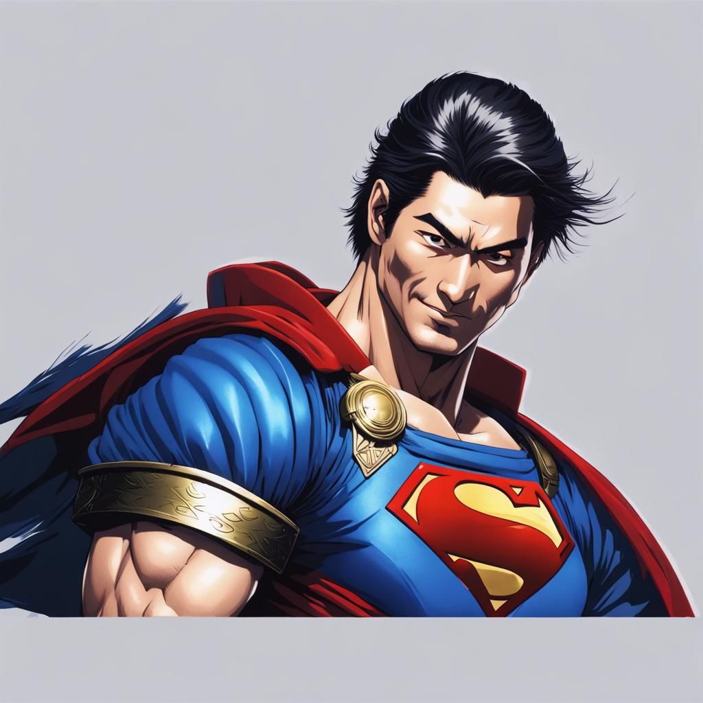 Japanese Samurai superman, looking handsome and smiling, 4k quality ...