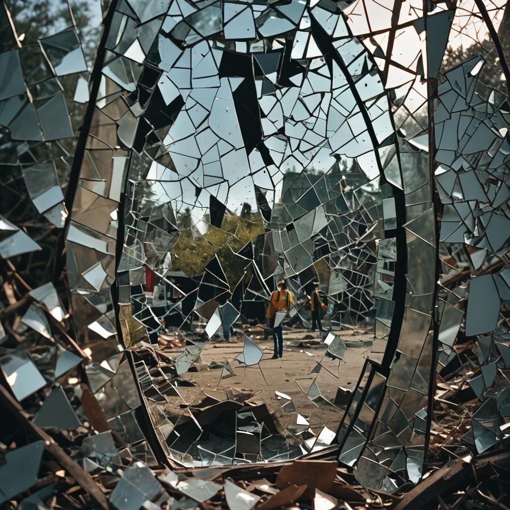 Brokenness is a shattered mirror. - AI Generated Artwork - NightCafe ...
