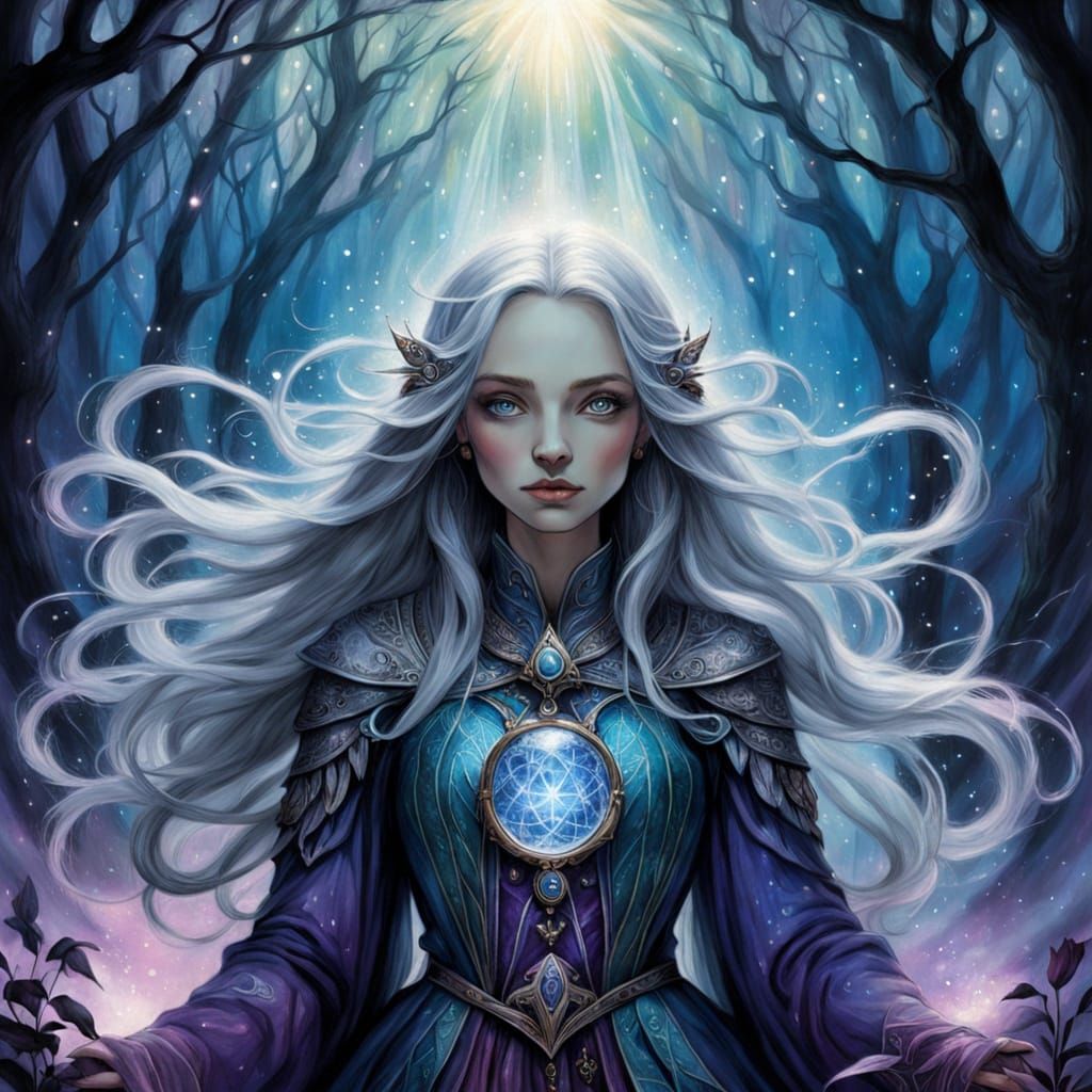 Mystical Portrait of the Luminous Soul in a Dreaml... - AI Art