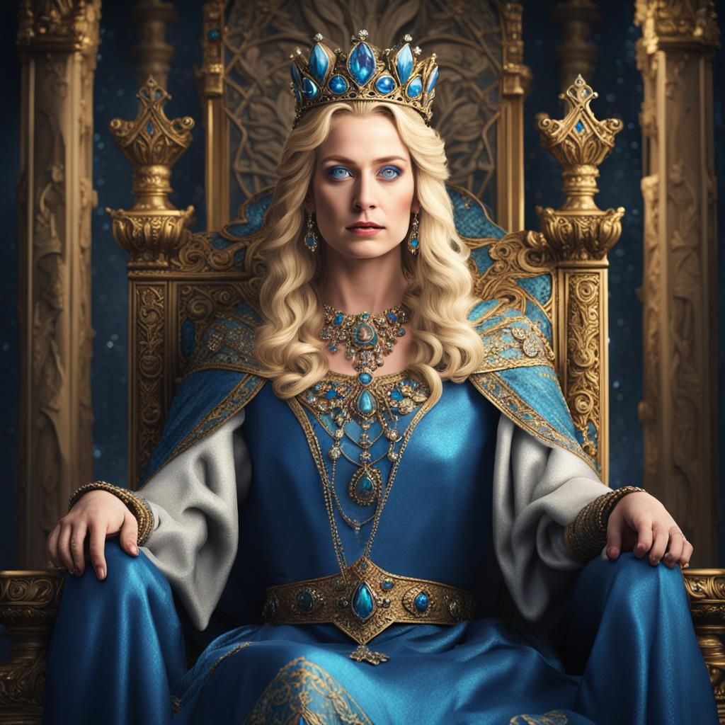 Very beautiful fantasy or medieval queen. - AI Generated Artwork ...