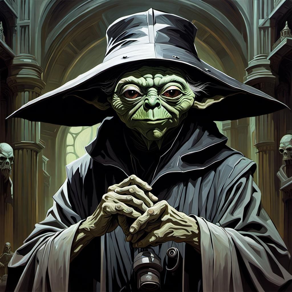 The mix of plague doctor, Yoda and Neil Young with giant biceps and ...