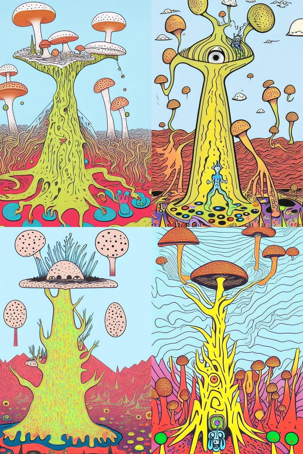 Mycellium Pop Art : r/nightcafe