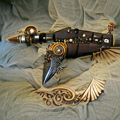 A Raven Dagger steampunk - AI Generated Artwork - NightCafe Creator