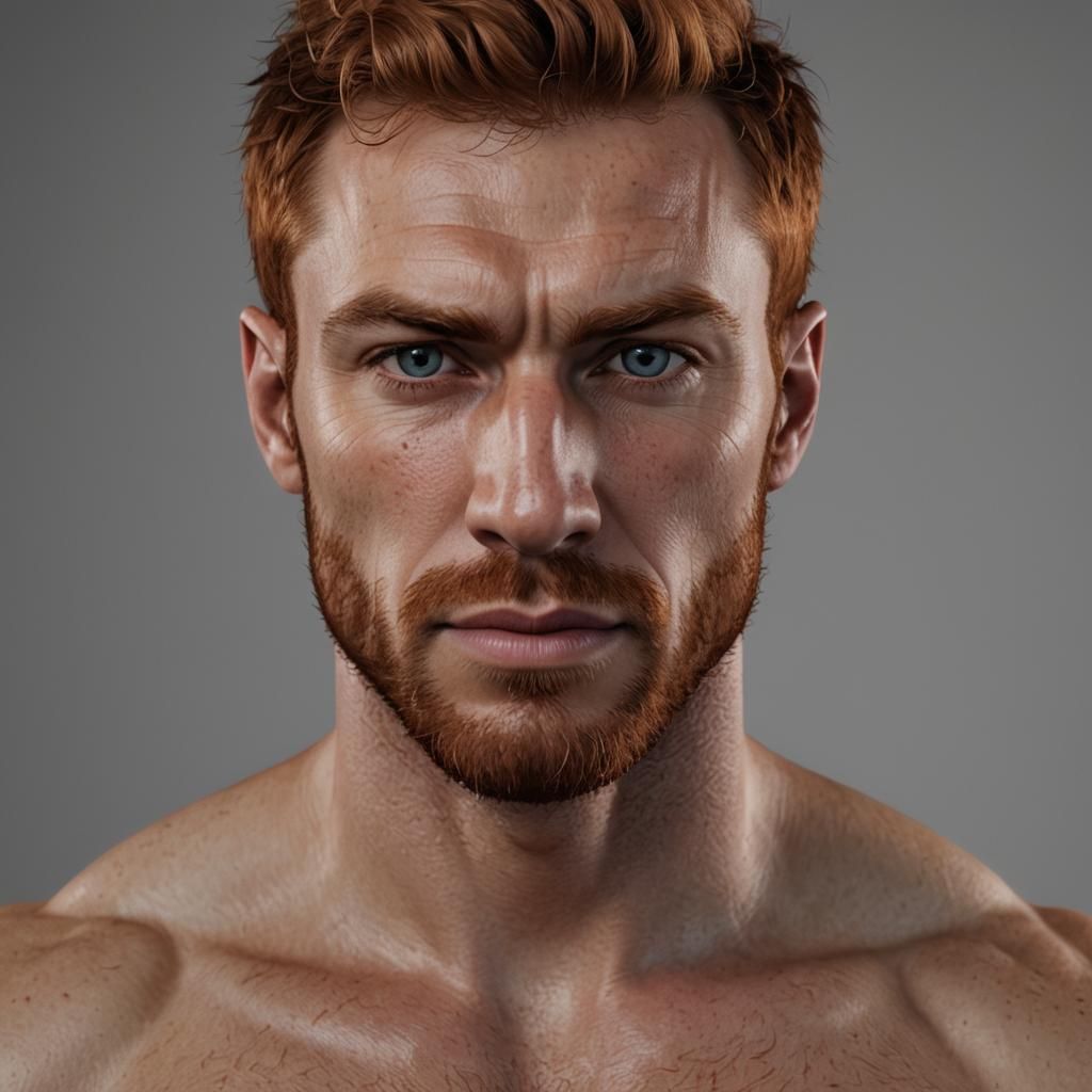 Handsome, muscular, ginger model. - AI Generated Artwork - NightCafe ...