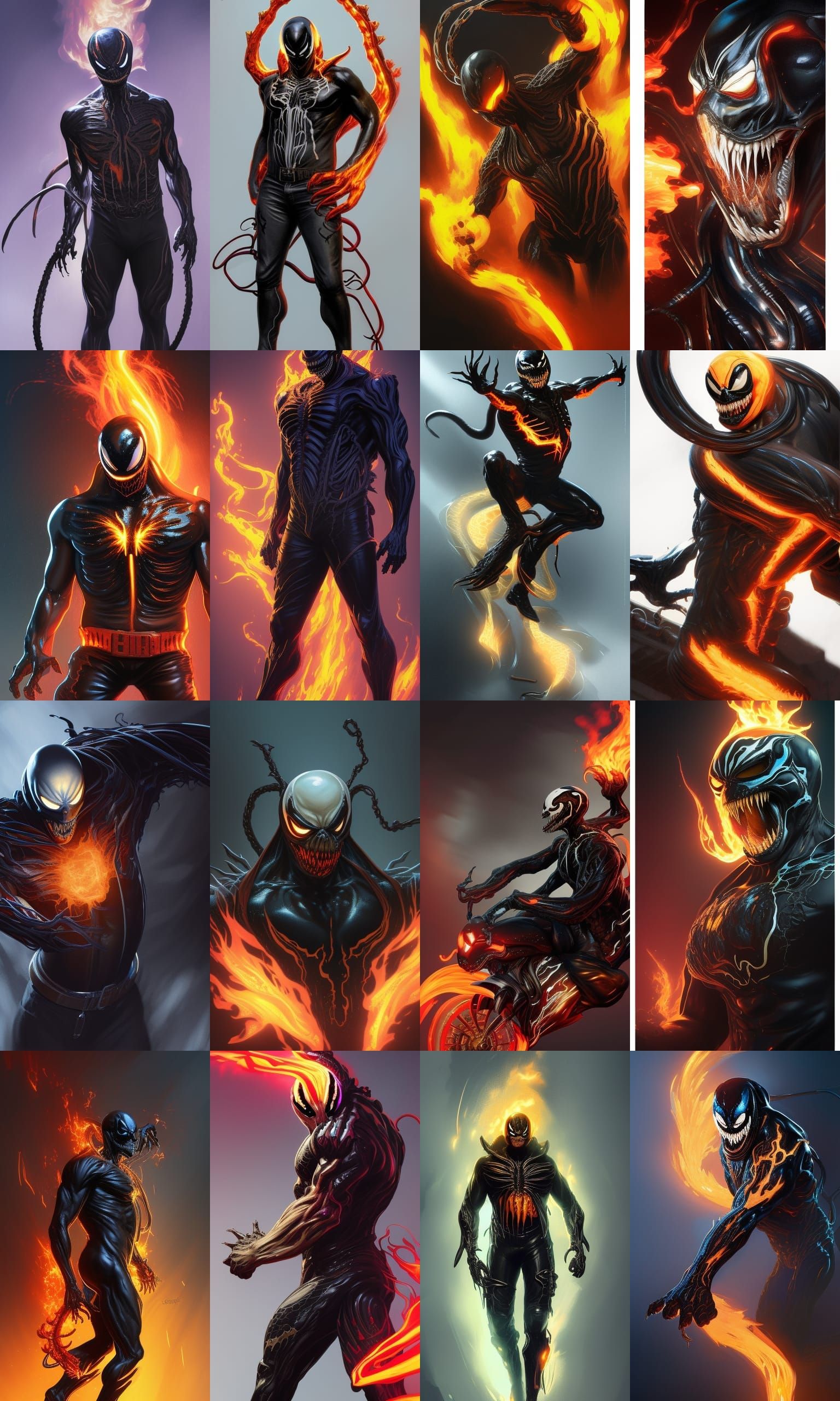 Venom Ghost rider full body portrait, 8k resolution concept art ...