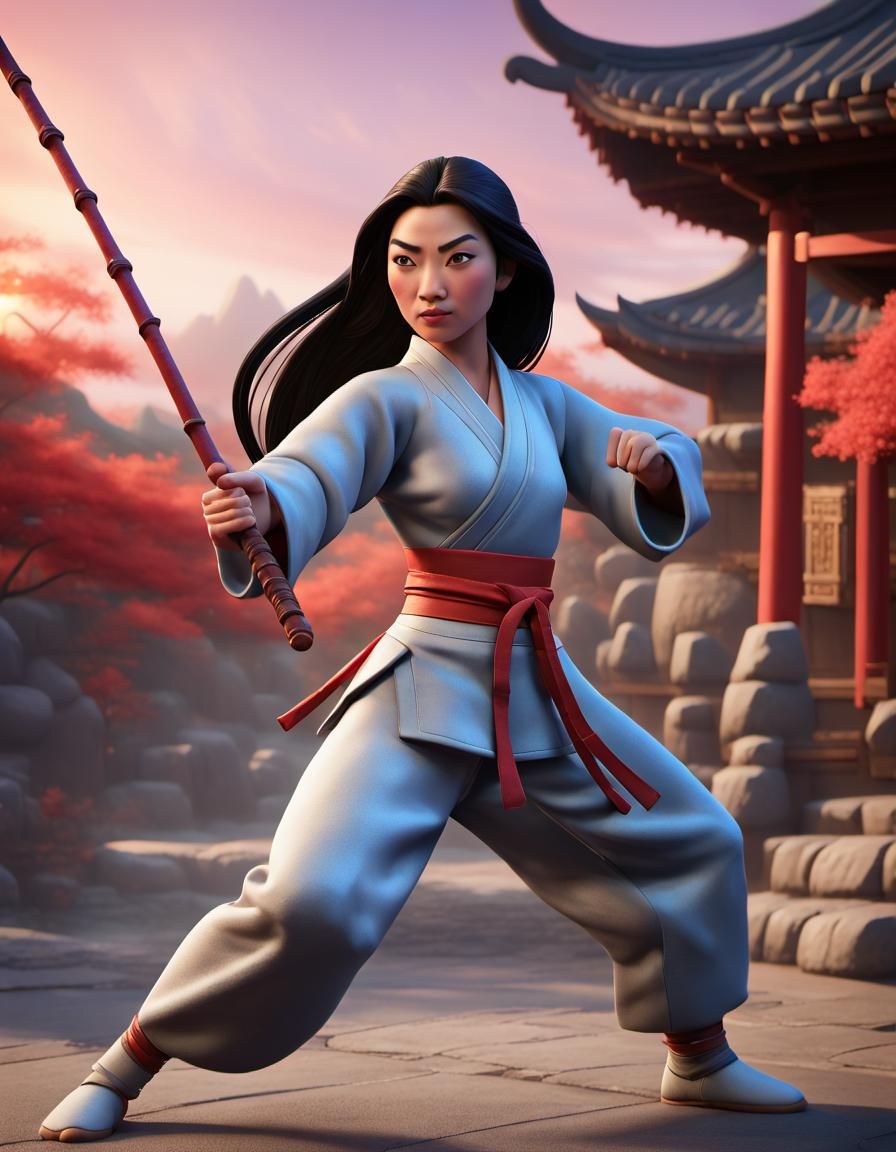 DnD Fa Mulan Monk (Mulan) - AI Generated Artwork - NightCafe Creator