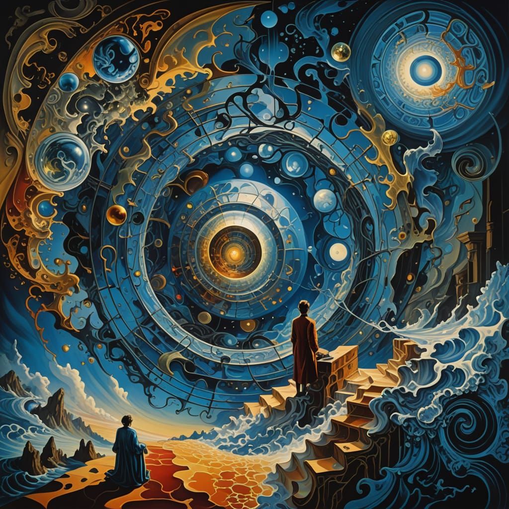 Surreal Quantum Portal Reveals Hidden Dimensions - AI Art