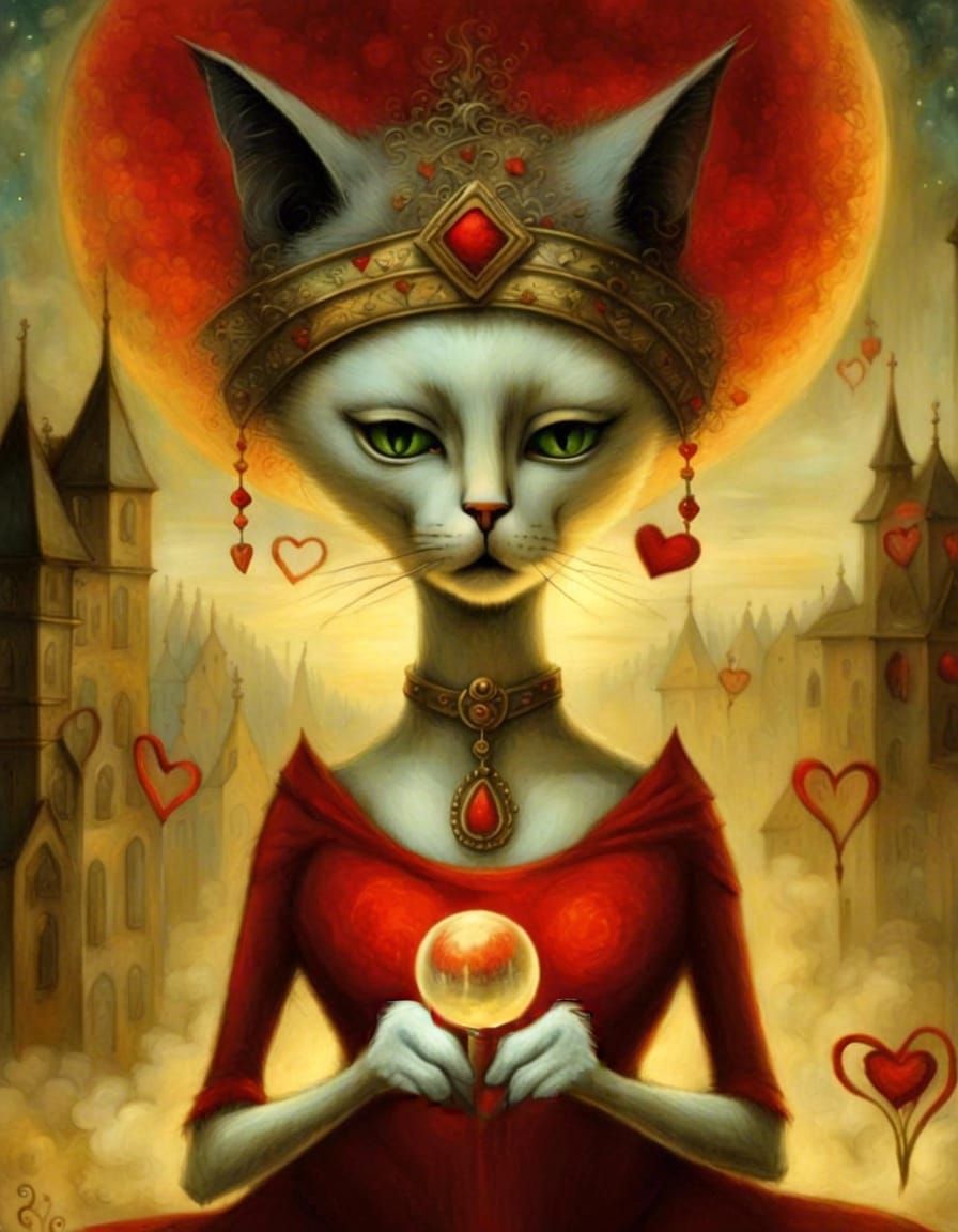 "The cat priestess" Retouche 2 - AI Generated Artwork - NightCafe Creator