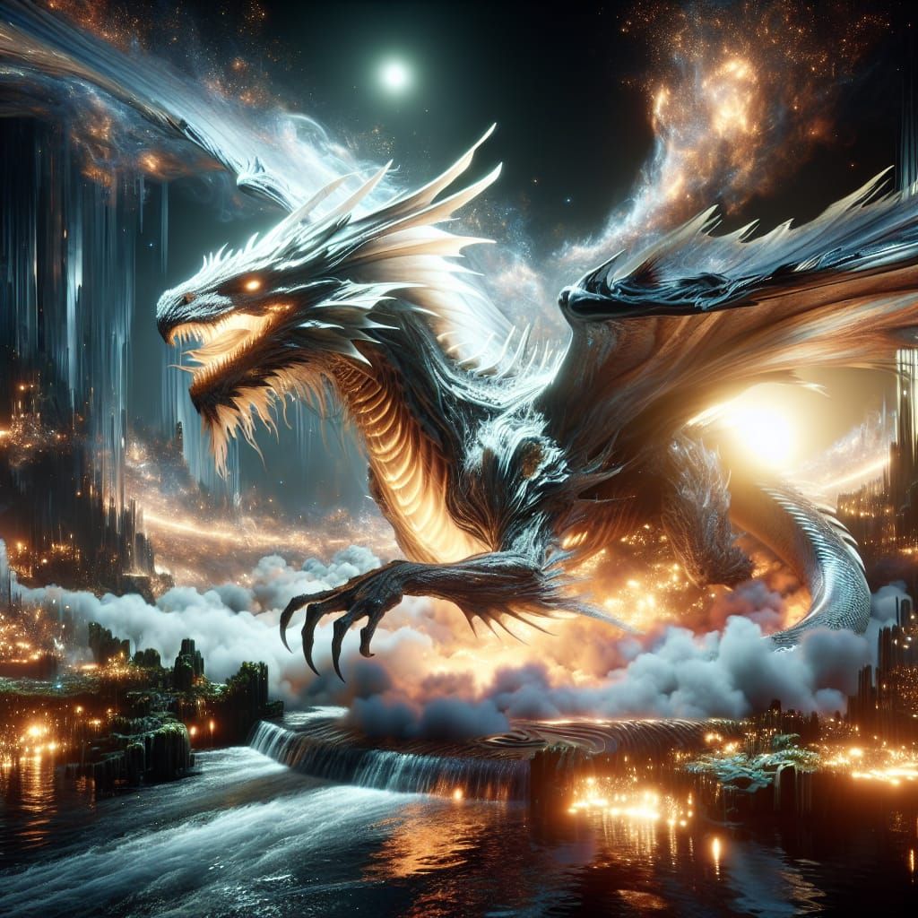 Dragon of light - AI Generated Artwork - NightCafe Creator