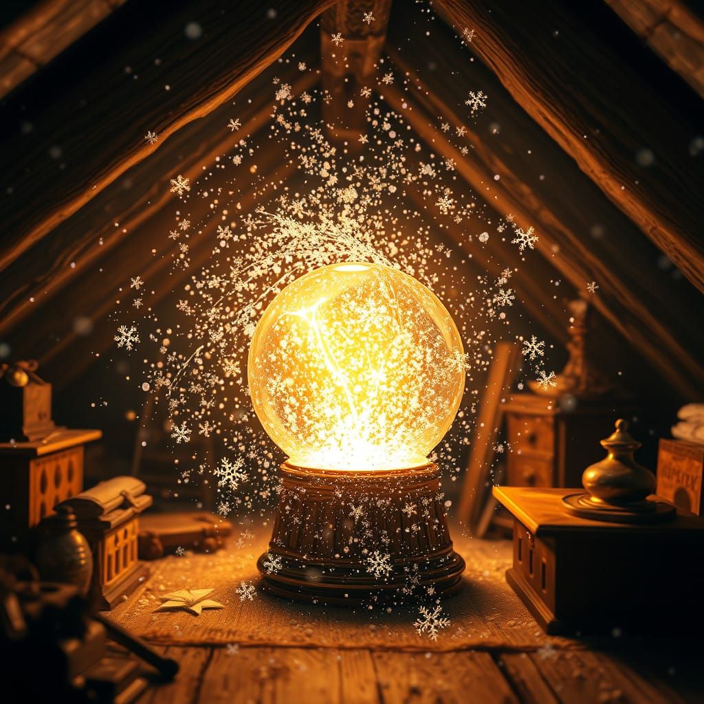 Magical Snow Transformation Scene in Whimsical, Dr... - AI Art