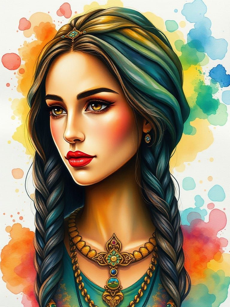 Goddess of the earth - Vibrant Goddess Amidst Earthly Splend...