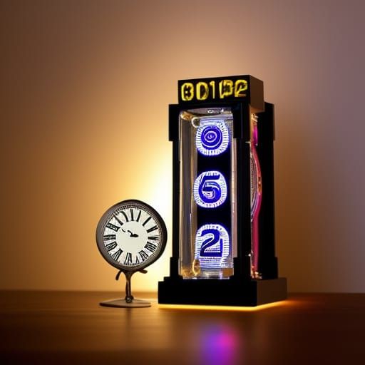 The nixie tube clock time is 4:20 - AI Generated Artwork - NightCafe ...