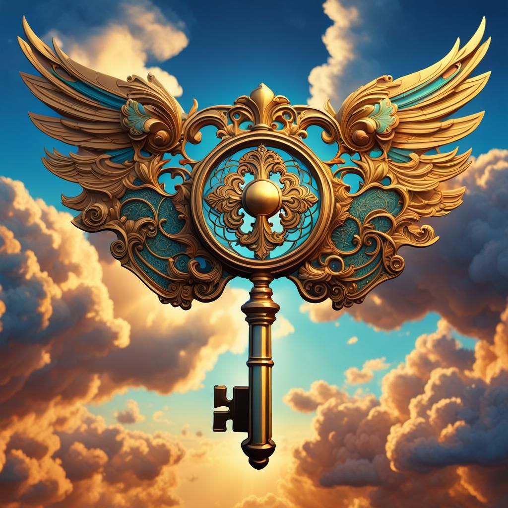 Winged Key - AI Generated Artwork - NightCafe Creator