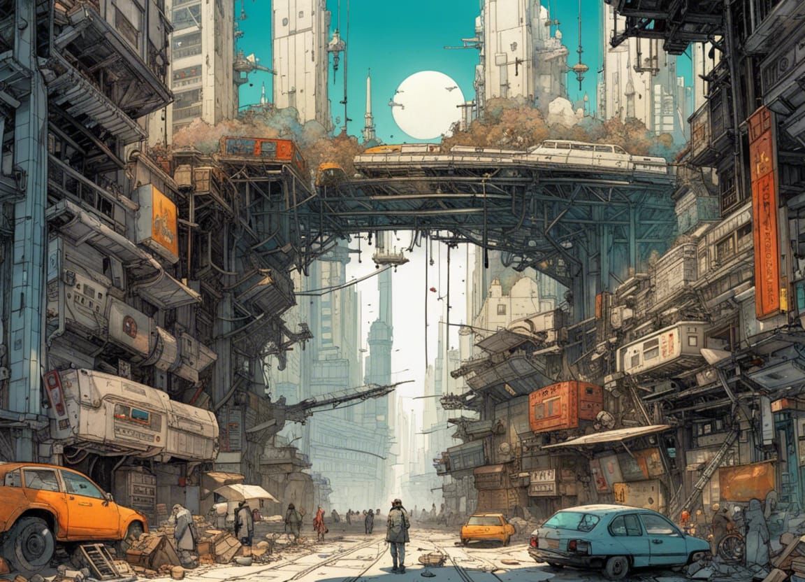 City rebuilding after the apocalypse - AI Generated Artwork - NightCafe ...