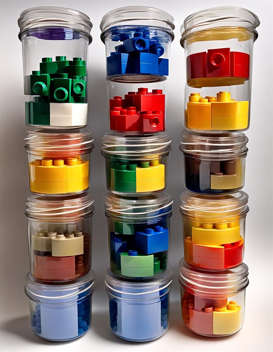 Jars of LEGO - AI Generated Artwork - NightCafe Creator