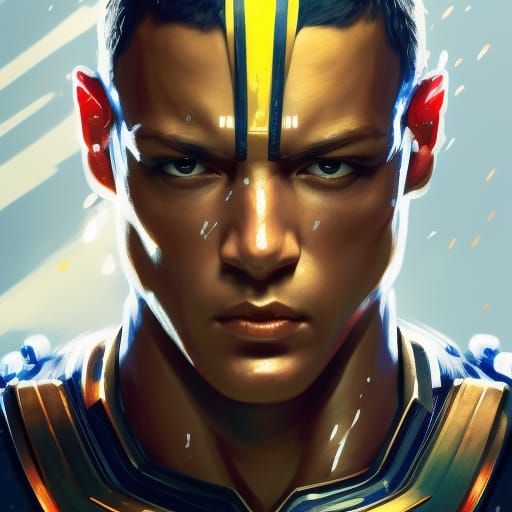 Kylian Mbappé as super hero - AI Generated Artwork - NightCafe Creator