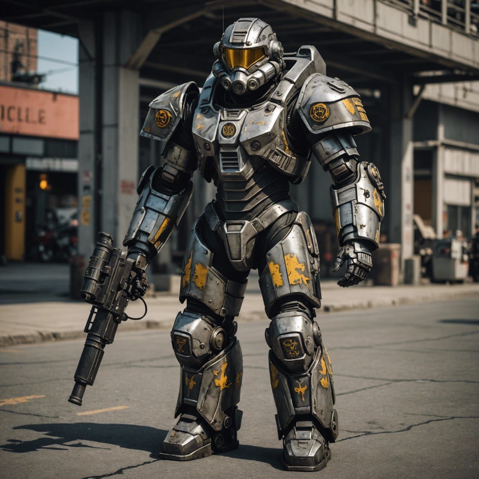 motorcycle themed power armor - AI Generated Artwork - NightCafe Creator