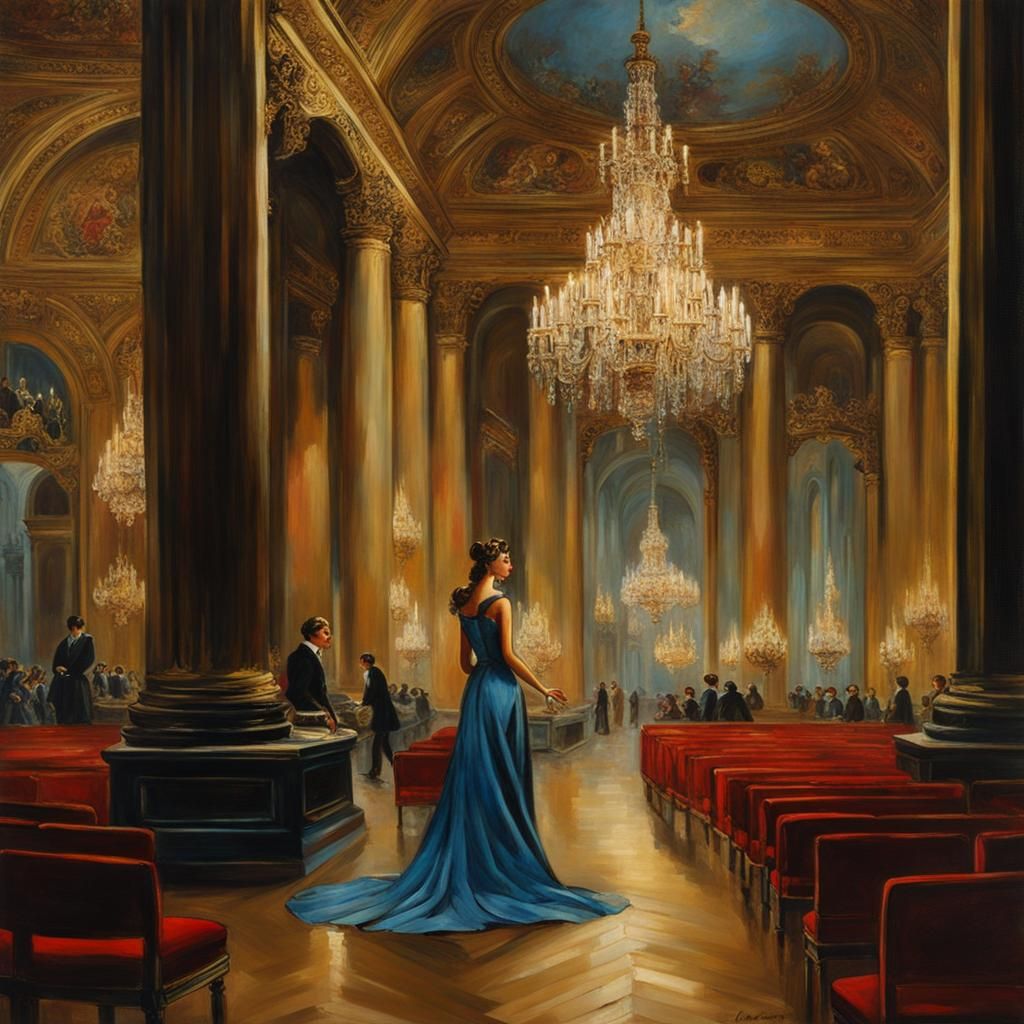 Evening in the opera - AI Generated Artwork - NightCafe Creator