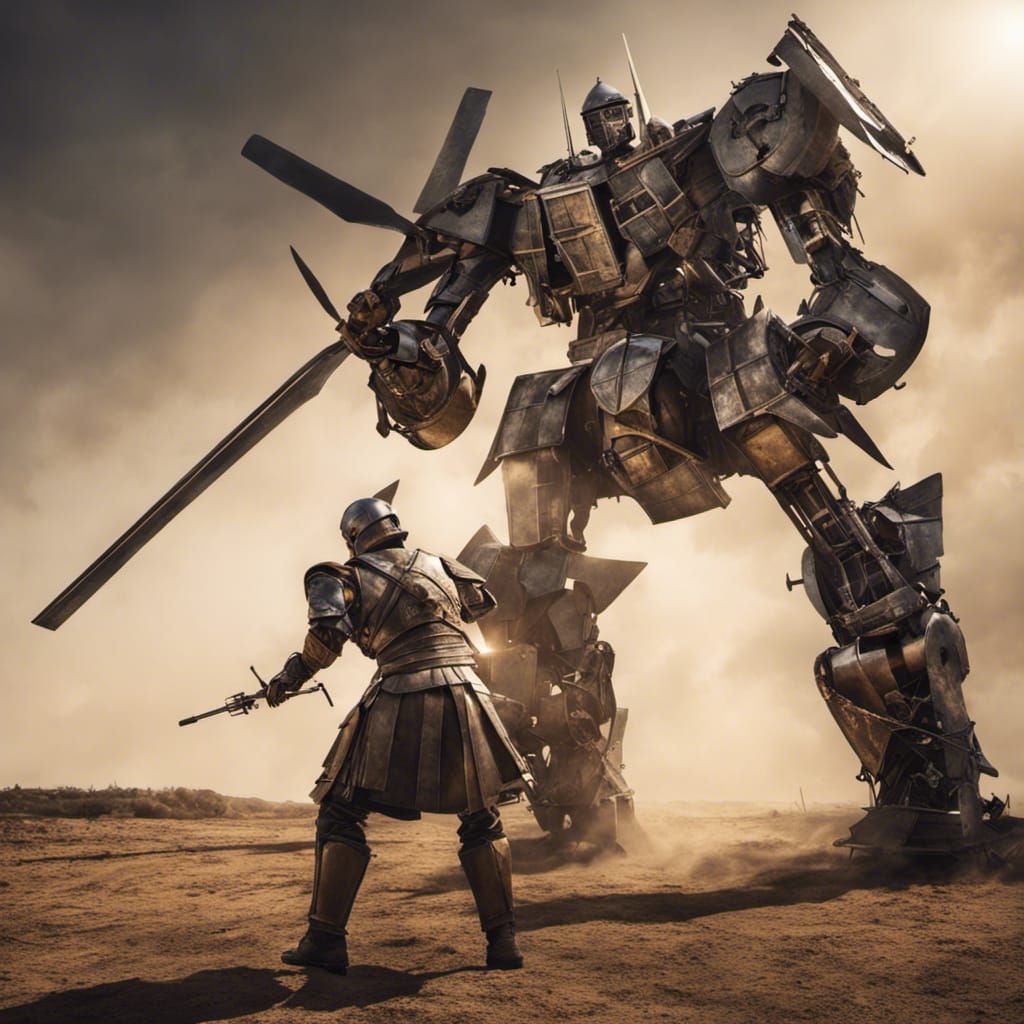 Knight vs Medieval Transformer - AI Generated Artwork - NightCafe Creator