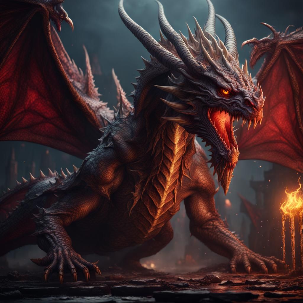 Demon dragon - AI Generated Artwork - NightCafe Creator