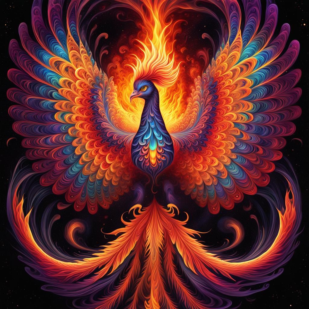 Fibonacci-inspired fractal phoenix - AI Generated Artwork - NightCafe ...